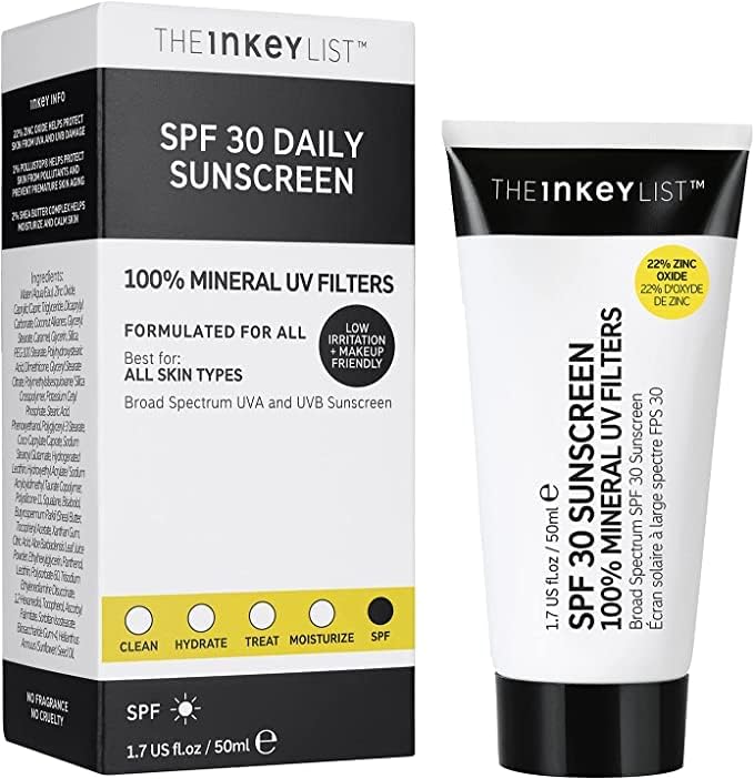 The INKEY List SPF 30 Daily Sunscreen which Offers Broad Spectrum ...