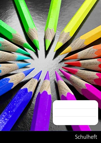 Schulheft: Schulheft DIN A4 liniert mit Rand, Lineatur 25, 110 Seiten ...