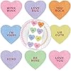 Amazon.com: Valentine Candy Heart Stickers with 8 Different Sayings ...