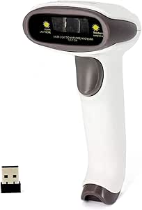 symcode Wireless USB Barcode Scanner, Handheld Automatic CCD Barcode ...