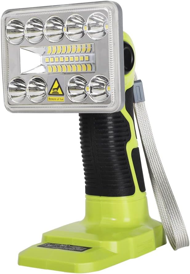 SINTENT Portable Led Work Light for Ryobi 18v Battery, 9w 1000lm ...