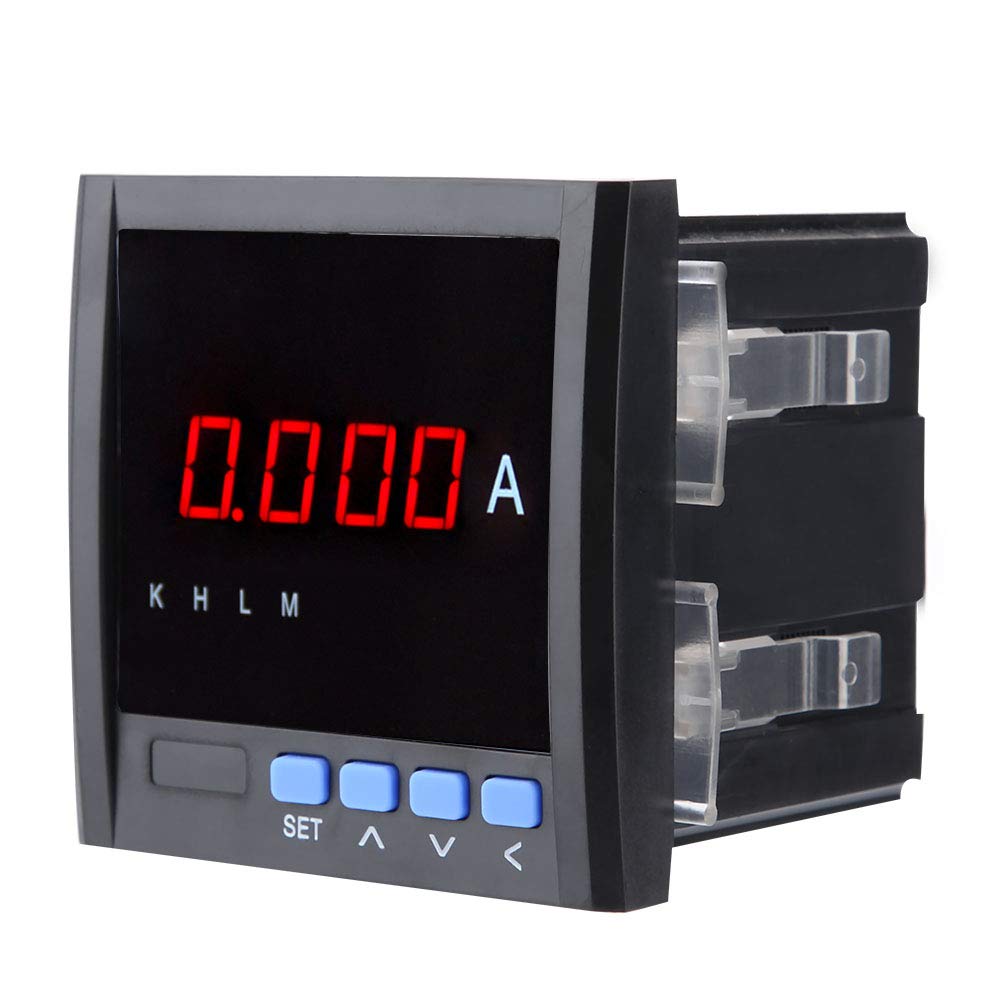 Buy Digital Single Phase AC Ammeter,1A/5A Current Meter Panel with ...