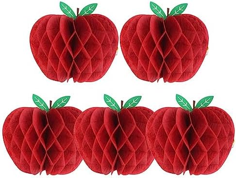 Amazon.com: FEPITO 10 Pack 7 Inch Apple Tissue Honeycomb Hanging Red ...