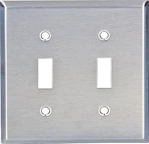 Cooper Wiring 93072-Box Stainless Steel Switch Plate 2G : COOPER WIRING ...