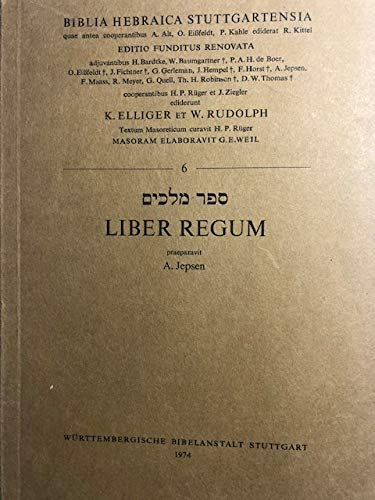Amazon.com: Liber Regum [Biblia Hebraica Stuttgartensia 6]: unknown ...