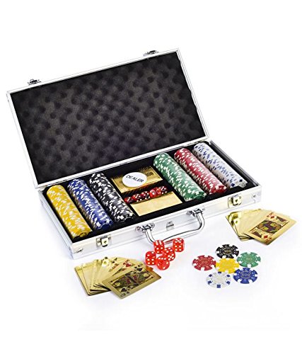 Kids Mandi Poker Chip Set with Golden Playing Cards and Aluminum ...