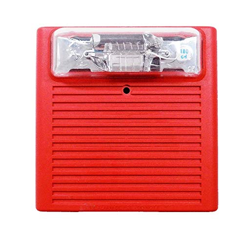 Wheelock ASWP-2475C-FR Weatherproof Ceiling Wall Mount Horn Strobe, Red ...