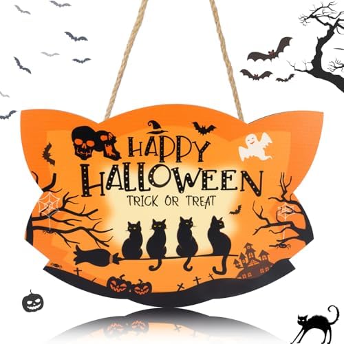 Door Sign,Cat Welcome Sign for Front Door,Cat Front Door Decorations ...