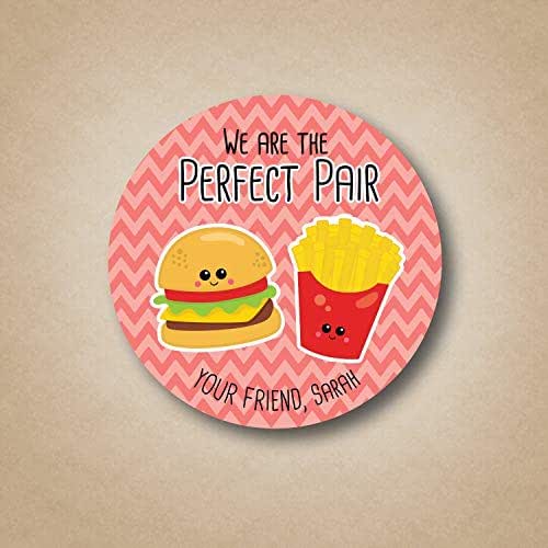 Amazon.com: We are the Perfect Pair Stickers - Burger and Fries ...
