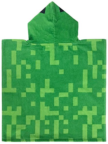 Minecraft Creeper Super Soft & Absorbent Kids Bath/Pool/Beach Hooded ...