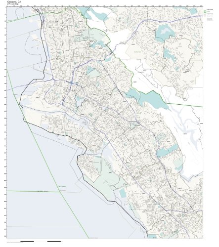 Amazon.com : ZIP Code Wall Map of Oakland, CA ZIP Code Map Laminated ...