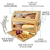 Amazon.com: Modernlyst Extra Large Bread Box with Cutting Board & Knife ...