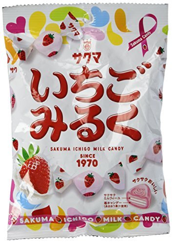 Amazon.com : Sakuma Strawberry [Ichigo] Milk Candy , 3.52oz-bag [Japan ...