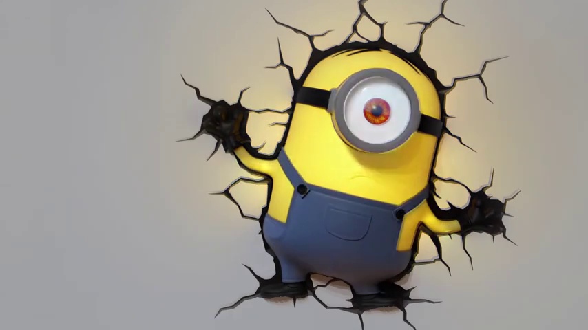 Watch 3D light FX Despicable Me Minions Stuart 3D Deco LED Wall Light ...
