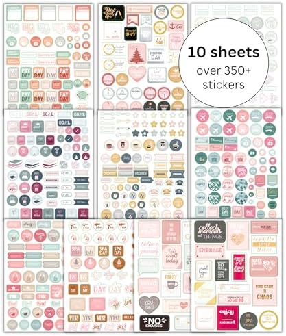 Amazon.com: Navy Peony Bloom & Grow Vision Board Stickers (340 Stickers ...
