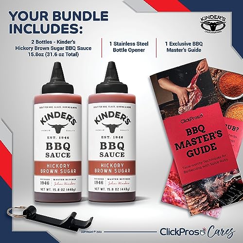 Snapklik.com : Kinders Hickory Brown Sugar BBQ Sauce 2 Pack Barbecue Bundle