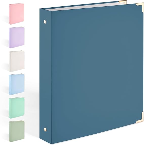 Amazon.com : Sooez 3 Ring Binder with Metal Corners, Cute 1 Inch ...