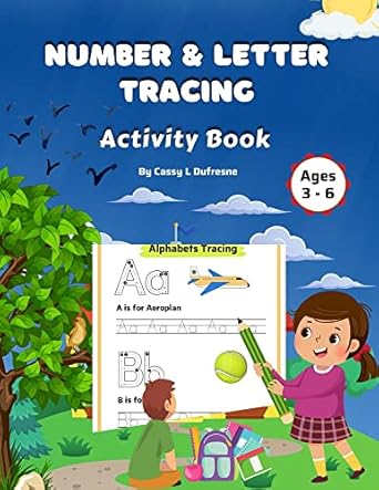 Number & Letter Tracing Activity Book for Children: Workbook to Learn ...