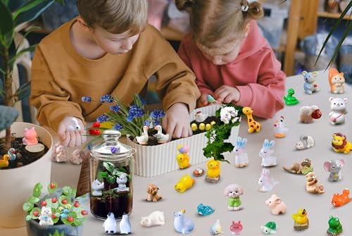 Mini Resin Animals Variety Pack to Hide for Prank Tiny Resin Animals ...