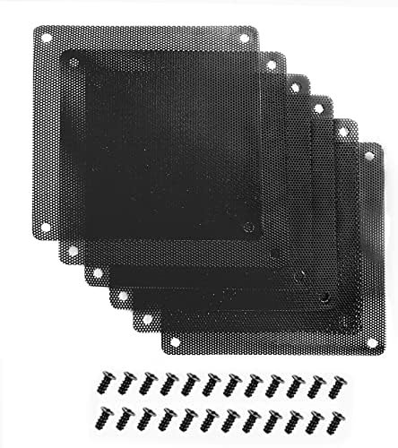 120mm PVC PC Cooler Fan Dust Filter Black 6pc with screws (120mm, 6 Pc ...