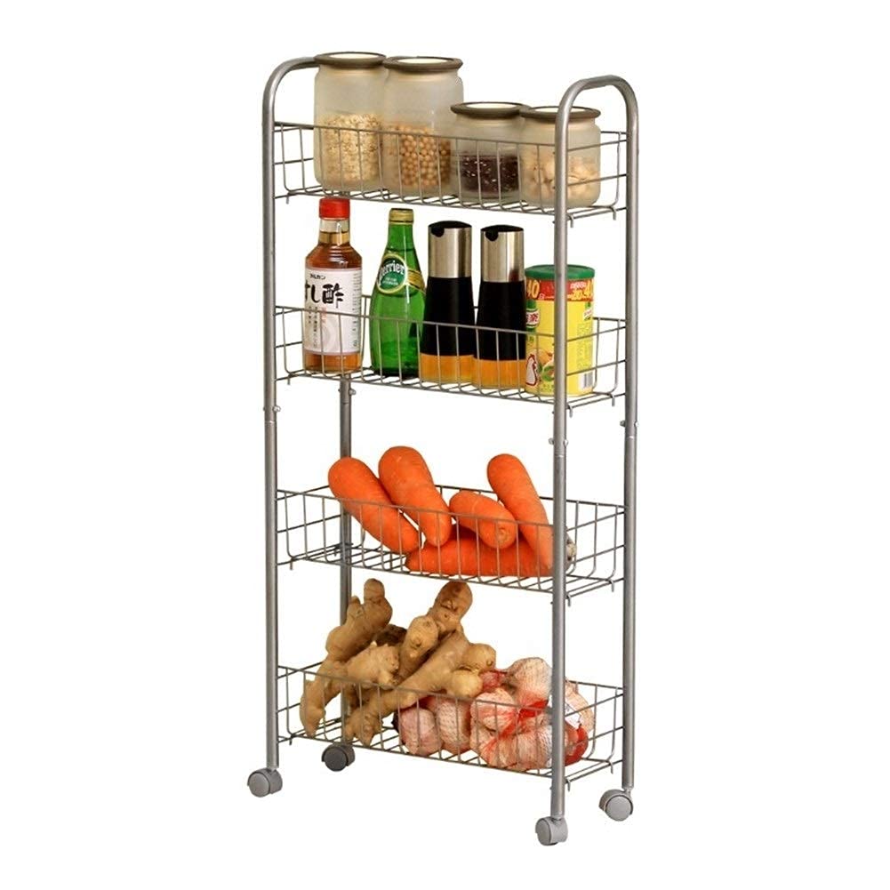 Xhaej Dish Drainers 4 Tier Kitchen Trolley Metal Wire Mesh | Desertcart ...