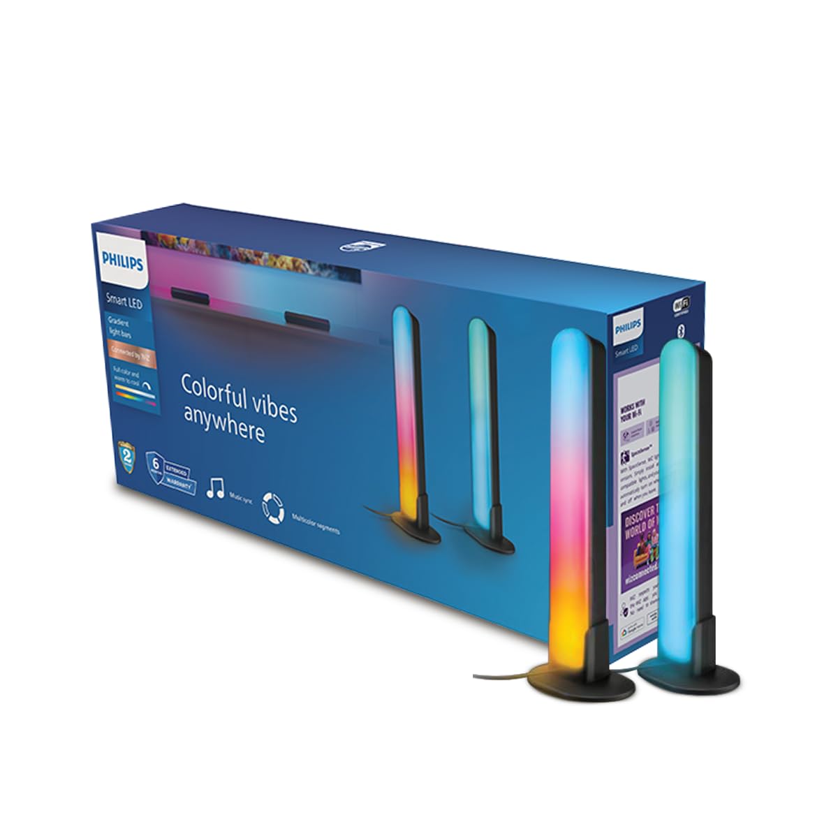 Philips LightTheatre Wi-Fi Gradient Light Bars | RGBIC Multi-Color ...