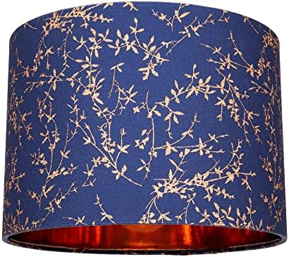 Navy Blue Gold Art Deco Lampshade Ceiling Light Shade Geometric Vintage ...