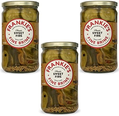 Amazon.com: Frankie's Fine Brine 3 Jar Sweet Fire Pickle Pack - Hot ...
