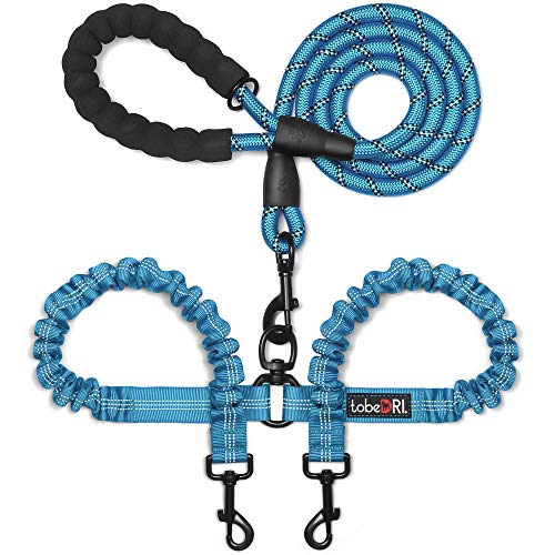 tobedri Comfortable Dual Dog Leash Tangle Free with Shock Absorbing ...