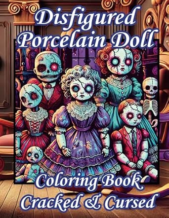Disfigured Porcelain Doll Coloring Book, Cracked & Cursed: for Fans of ...