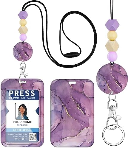 Amazon.com: Plifal Teacher Lanyard for ID Badge Card, Cute Women Beaded ...