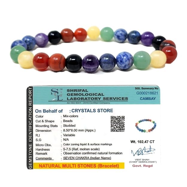 Buy Orgonite Shop Original 7 Chakra Bracelet for Men and Women | Seven Natural Stone 8mm Beads ...