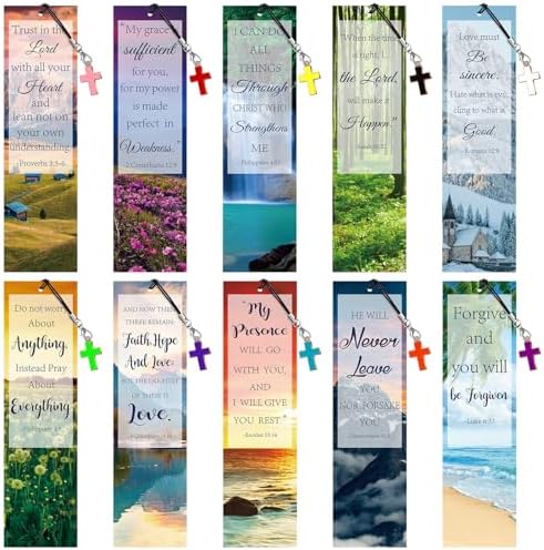 Amazon.com: Religious Bookmarks / 2" x 6" Motivational Paper Bookmark ...