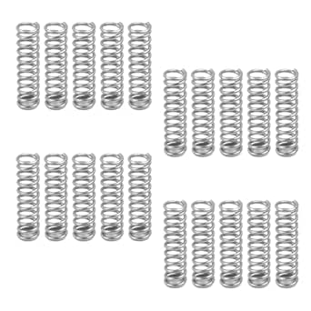 Oedema 20pcs Compression Spring, Stainless Steel Springs, Coil Extended ...