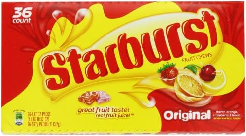 Amazon.com : STARBURST Original Fruit Chews Candy, 2.07 ounce (36 ...