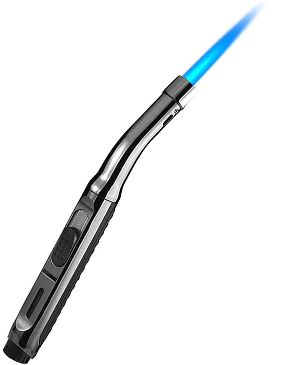 Torch Lighter Pen With Fire Lock Visible Fuel Window Adjustable ...