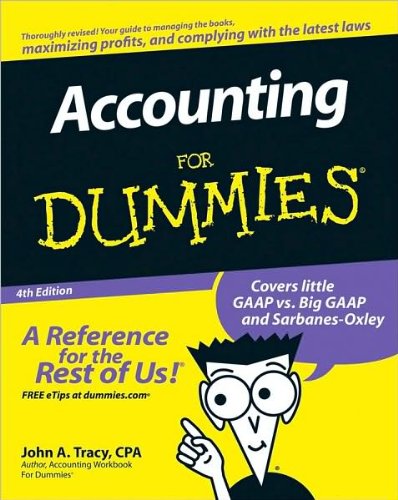 Accounting For Dummies (text only) 4th (Fourth) edition by J. A. Tracy ...