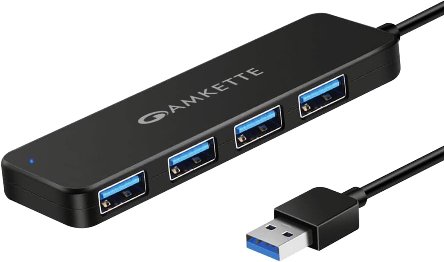 Amazon Basics 4 Port Superspeed USB 3.0 Hub with Charging Function and ...