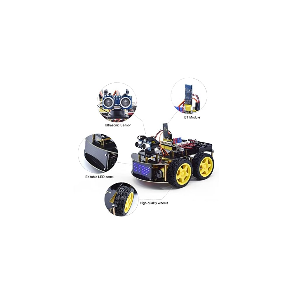 KEYESTUDIO Smart Car Robot Kit para Arduino Uno R3, Ecuador | Ubuy