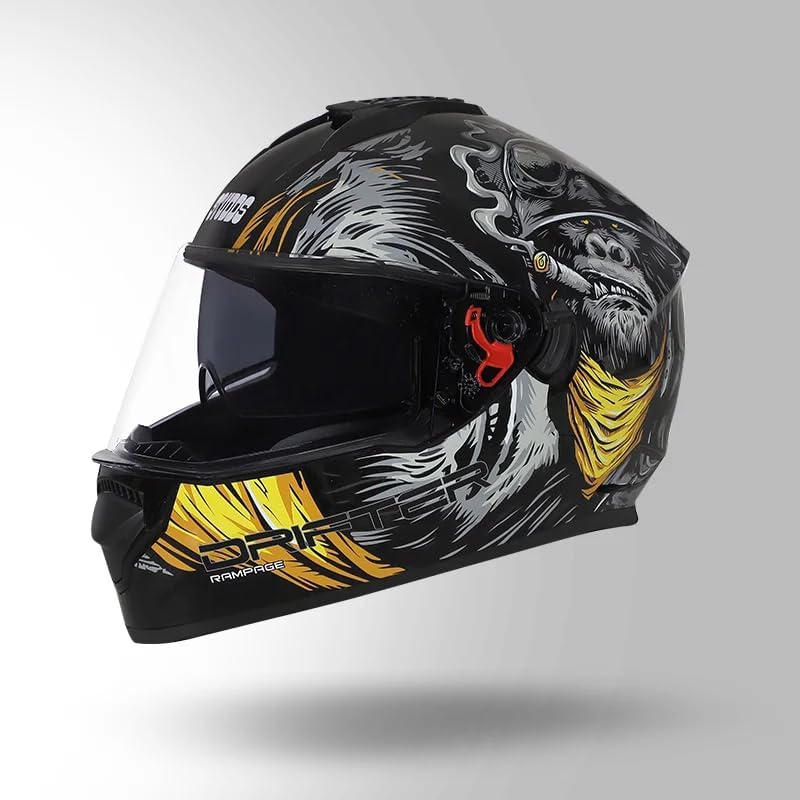 STUDDS Drifter D3 Decor Full-face Helmet with Dual Visor ISI Certified ...