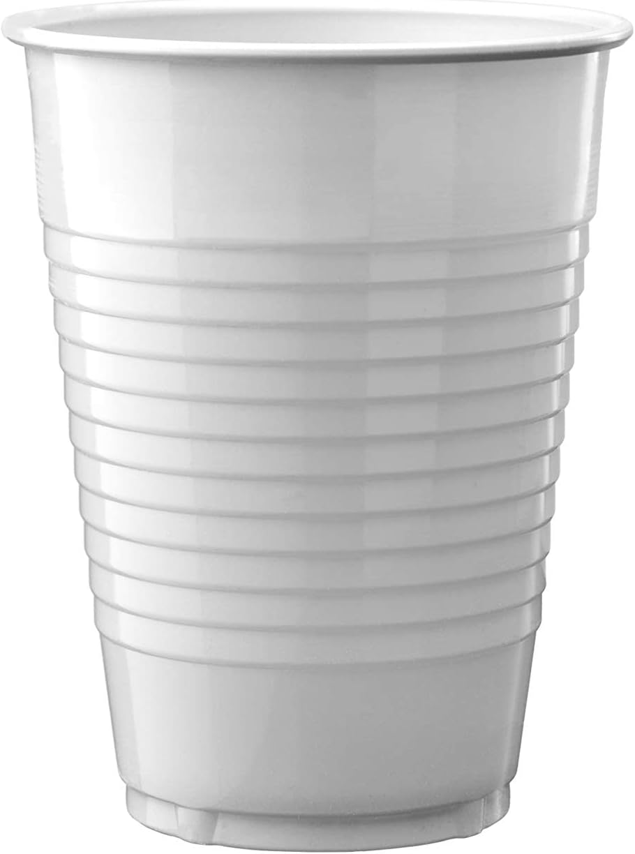 Amazon.com: Exquisite 50 Count - White 12 Oz Plastic Cups Disposable ...