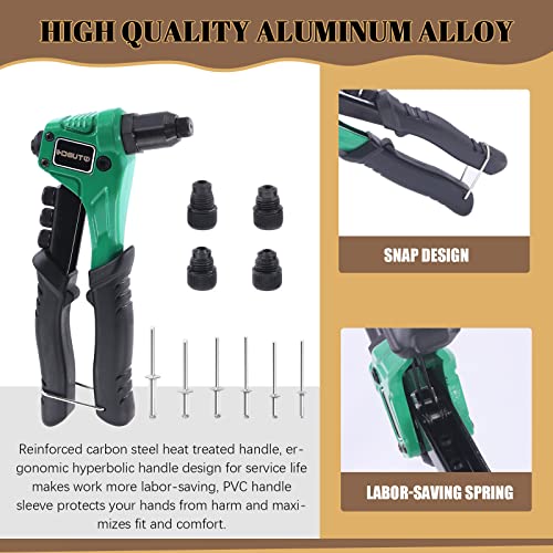 Wokape 121Pcs Rivet Gun with Aluminum Blind Rivets Assortment Kit ...