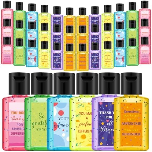 Amazon.com: 48 Pcs Thank You Mini Hand Sanitizer Bulk Travel Size 1oz ...