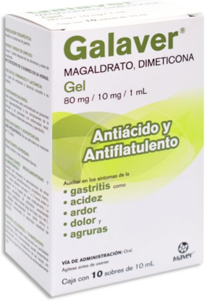 Galaver Gel 80mg/10mg 10 Und : Amazon.com.mx: Salud y Cuidado Personal