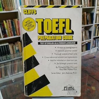 Cliffs TOEFL Prep Guide with Cassette: Pyle, Michael A., Munoz, Mary E.: 9780822020240: Amazon ...