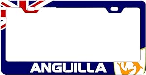 Amazon.com: Anguilla License Plate Flag Frame National Bottom ...