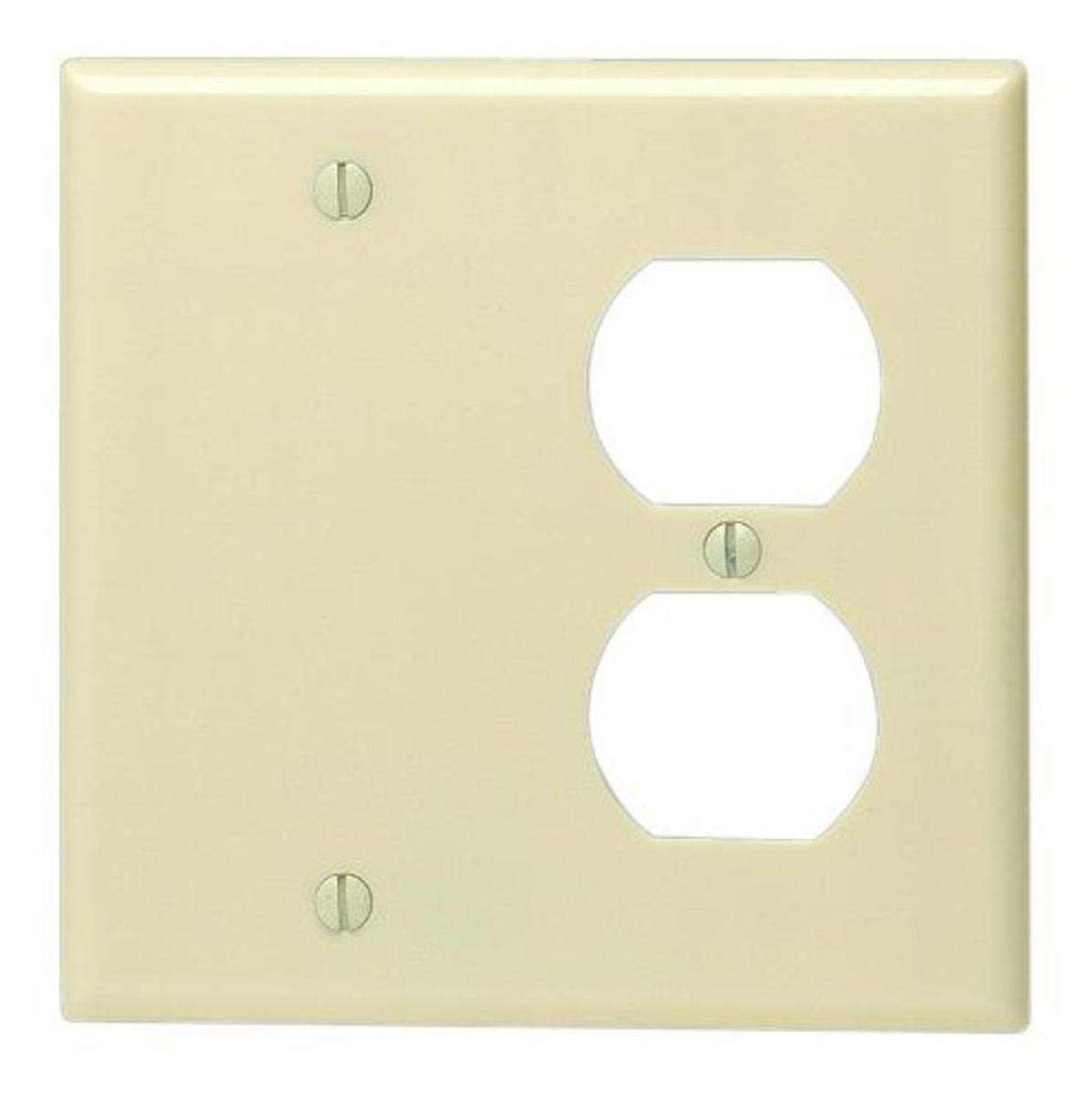 Leviton 80706-w Leviton 2-Gang Wall Plate - 1 Toggle & 1 Blank Combo In ...