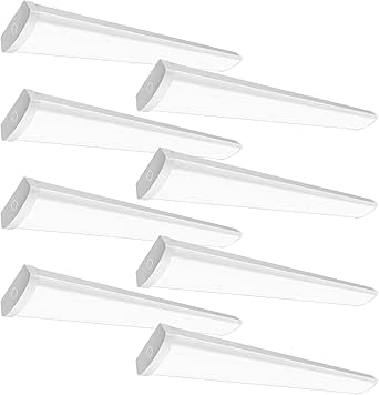 ELEPHANT DEPOT 8PK 4FT LED Wraparound Light, 48 inch Garage Ceiling ...