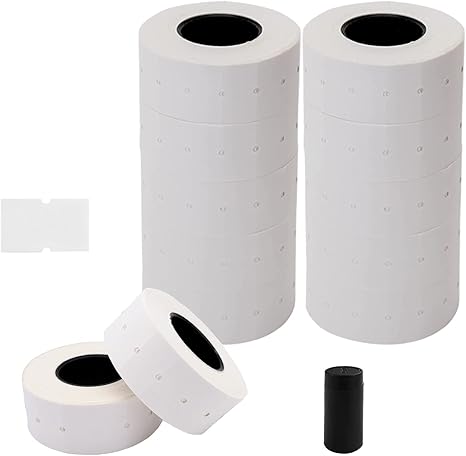 Amazon.com: Motex 1 Line White Labels - 10,000 White Blank Price and ...
