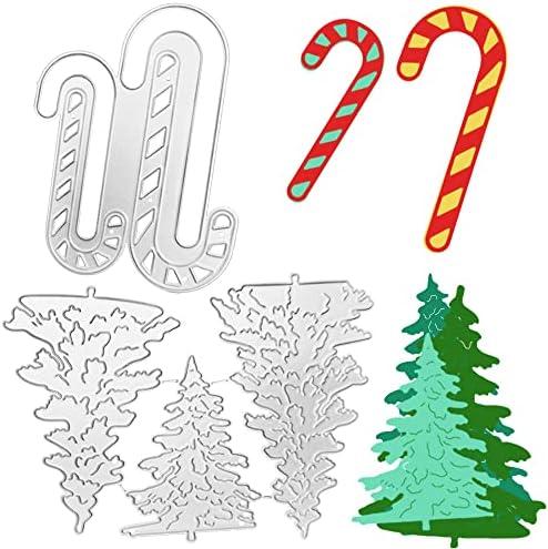 4 Pcs Christmas Tree Candy Cane Die Cuts for Card Making, SENHAI ...